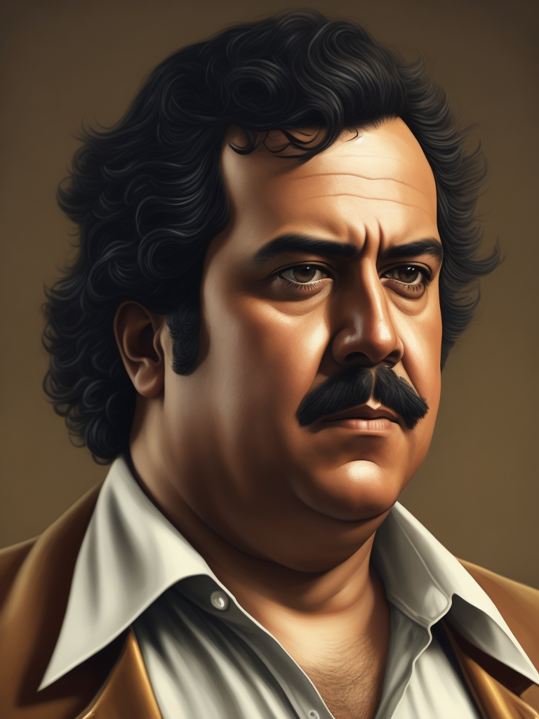 Premium Free ai Images | pablo escobar portrait painting oil colombia ...