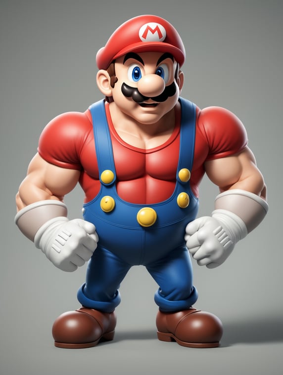 Premium Free ai Images | super mario muscoloso