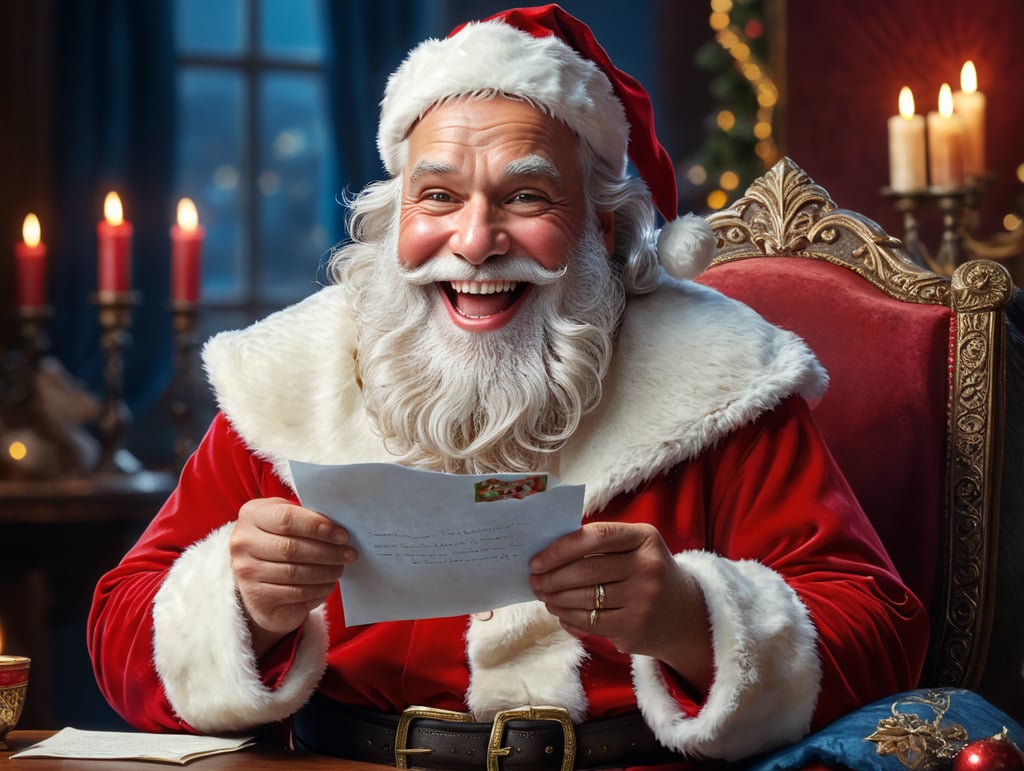Premium Free ai Images | portrait of santa claus smiling one tooth ...