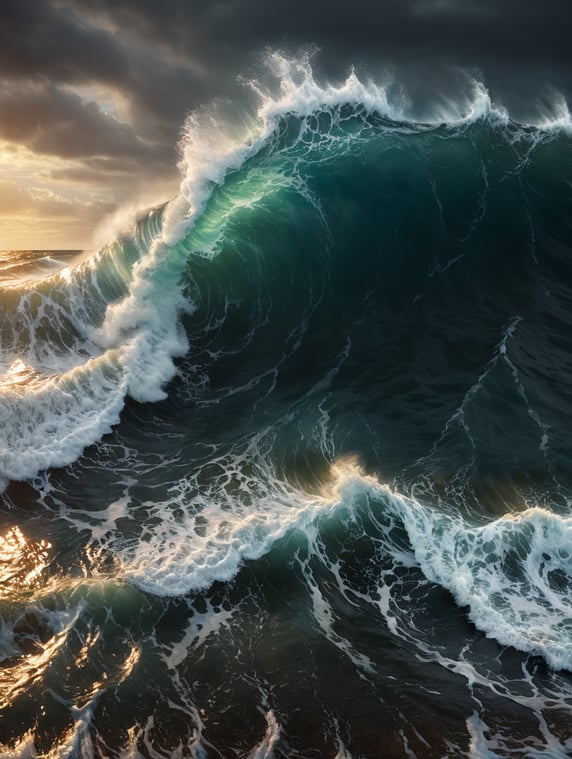 Premium Free ai Images | sea wave shape