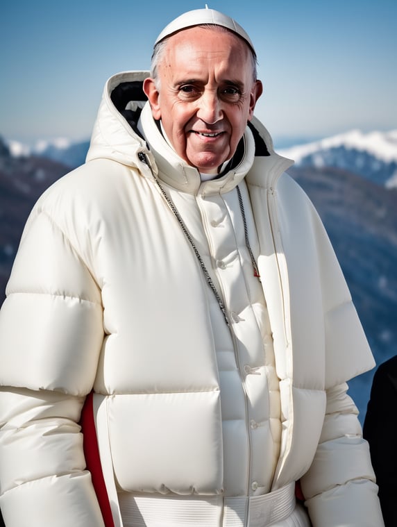 Premium Free ai Images | professional photo of glamour pope francis ...