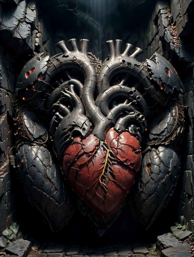 Premium Free ai Images | stunning interpretation of human heart being ...