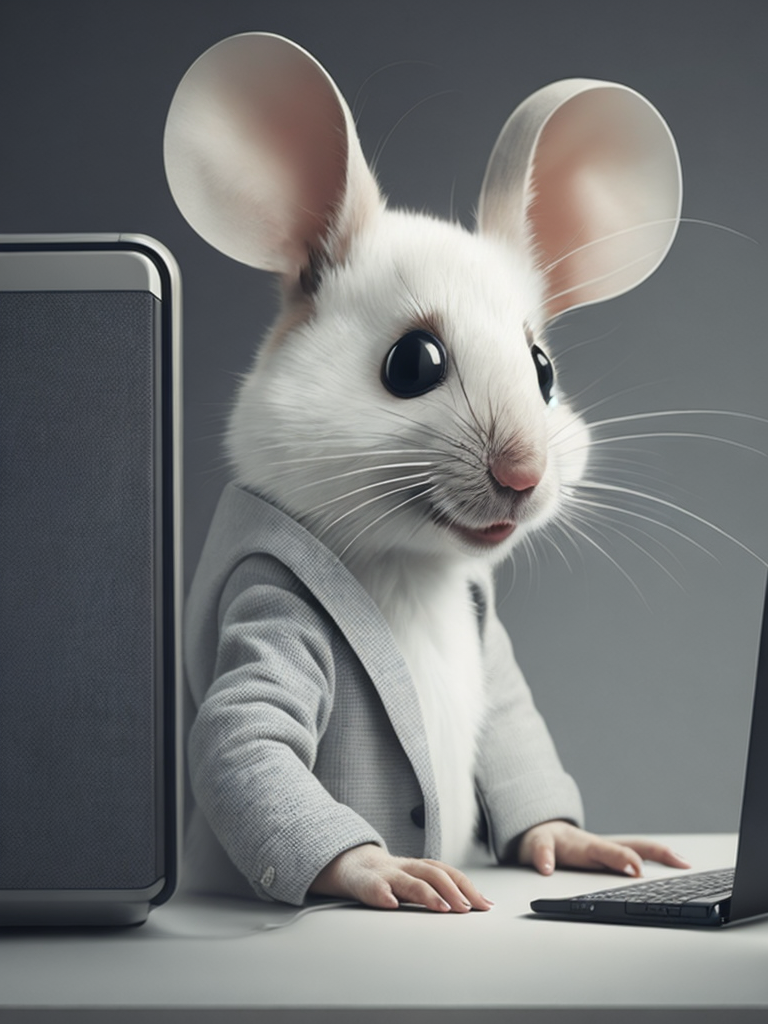 Lumenor AI Image Generation - cute white mouse look like human stylized ...