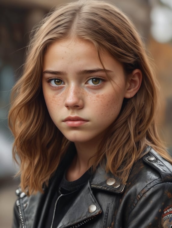 Premium Free ai Images | seventeen year old female light brown hair ...