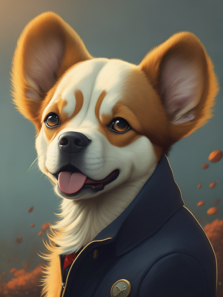 Premium Free ai Images | cartoon style photo of anthromorphic dog style ...