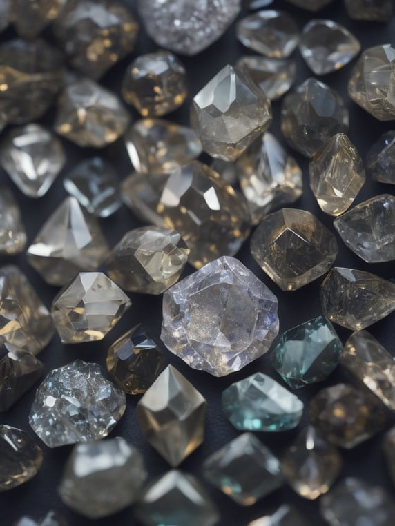 Premium Free ai Images | crystal texture pattern background top view ...
