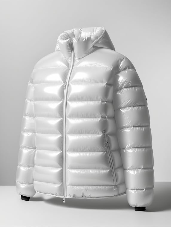 Premium Free ai Images | inflatable white minimalist womens puffer ...
