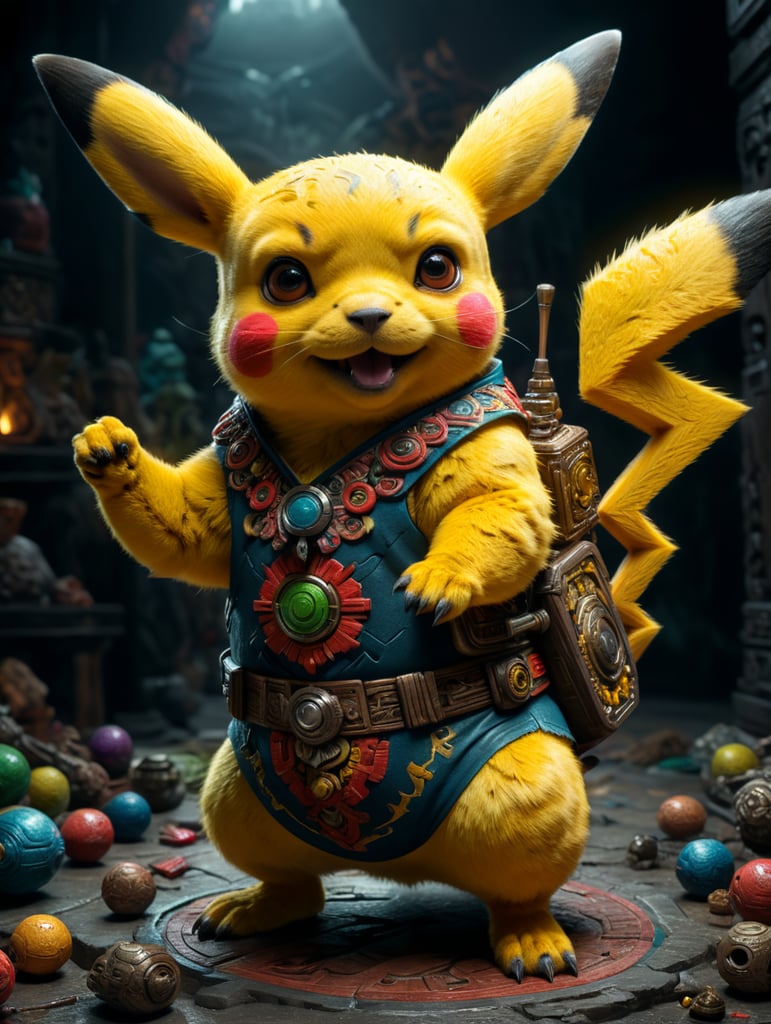 Premium Free ai Images | mexican pikachu