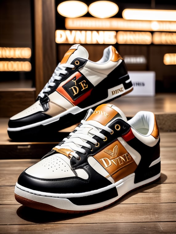 Premium Free ai Images | designer sneakers with the word divine clearly ...