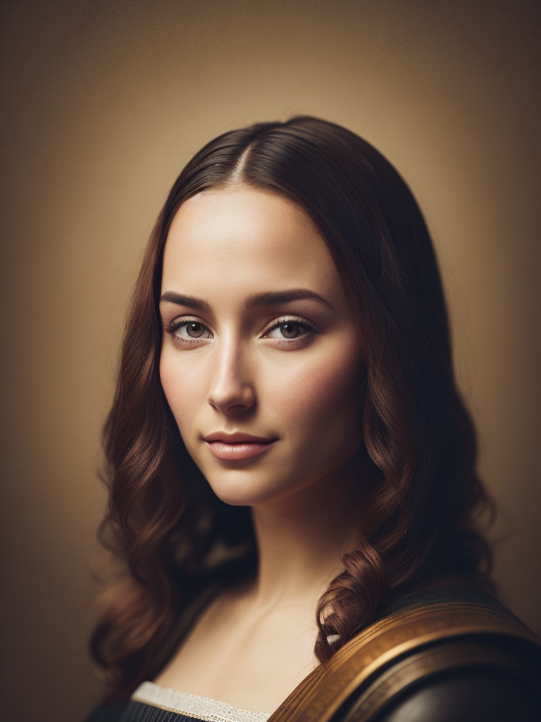Lumenor AI Image Generation - mona lisa beautiful modern eating slize ...