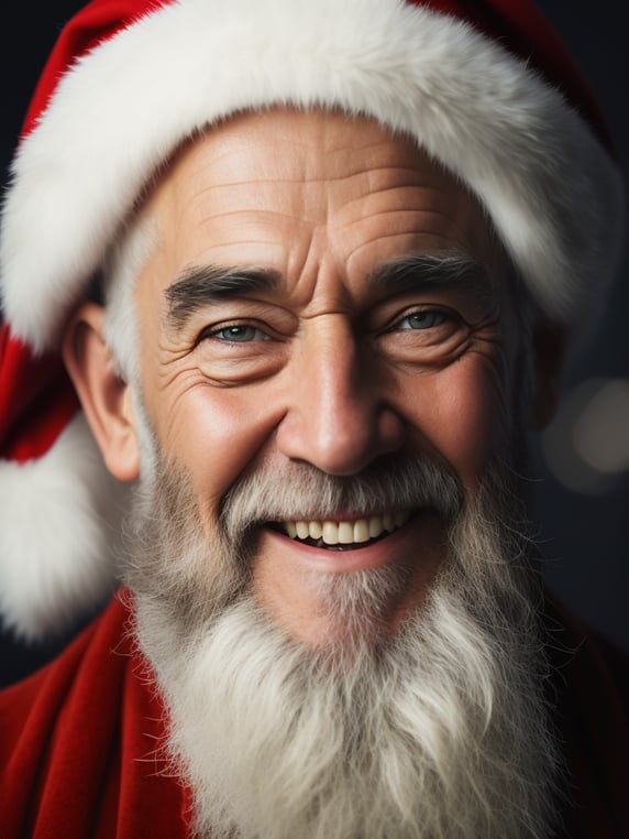 Premium Free ai Images | portrait of happy santa claus smiling with ...