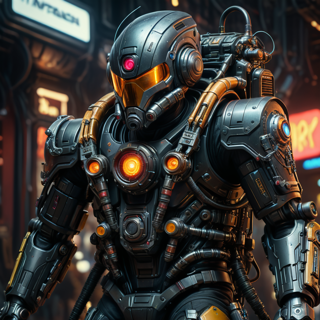 Premium Free ai Images | cyberpunk jetpack