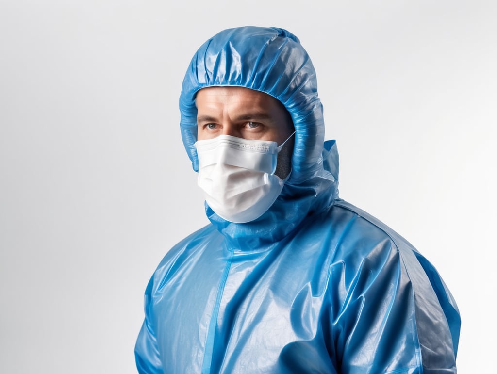 Premium Free ai Images | realistic photo of man wearing blue medical ...