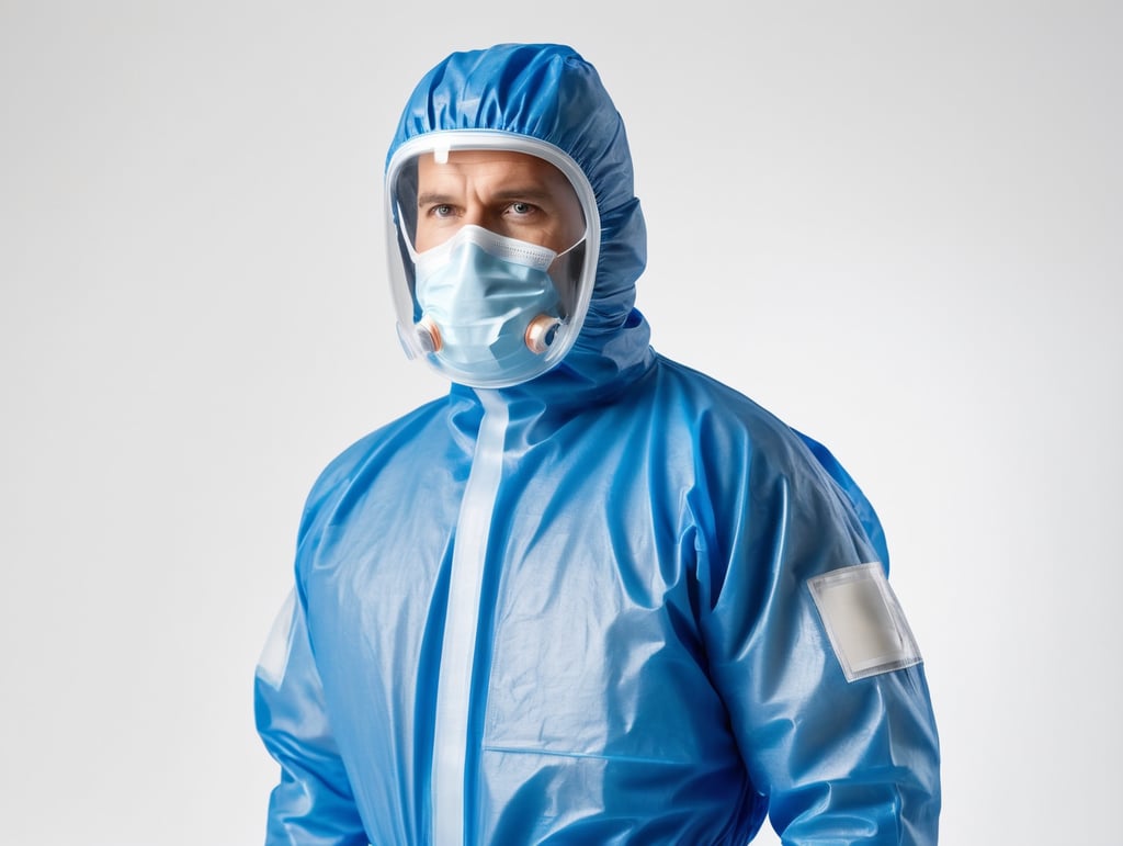 Premium Free ai Images | realistic photo of man wearing blue medical ...