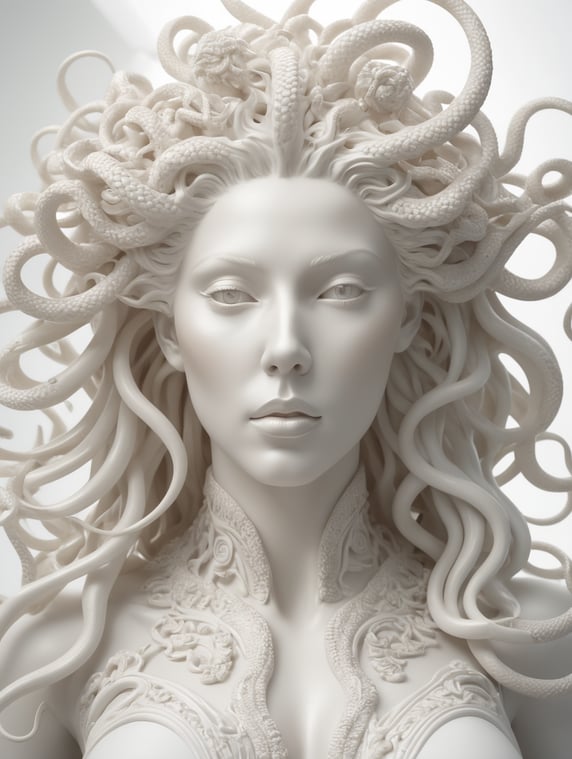 Premium Free ai Images | highly detailed full body of medusa