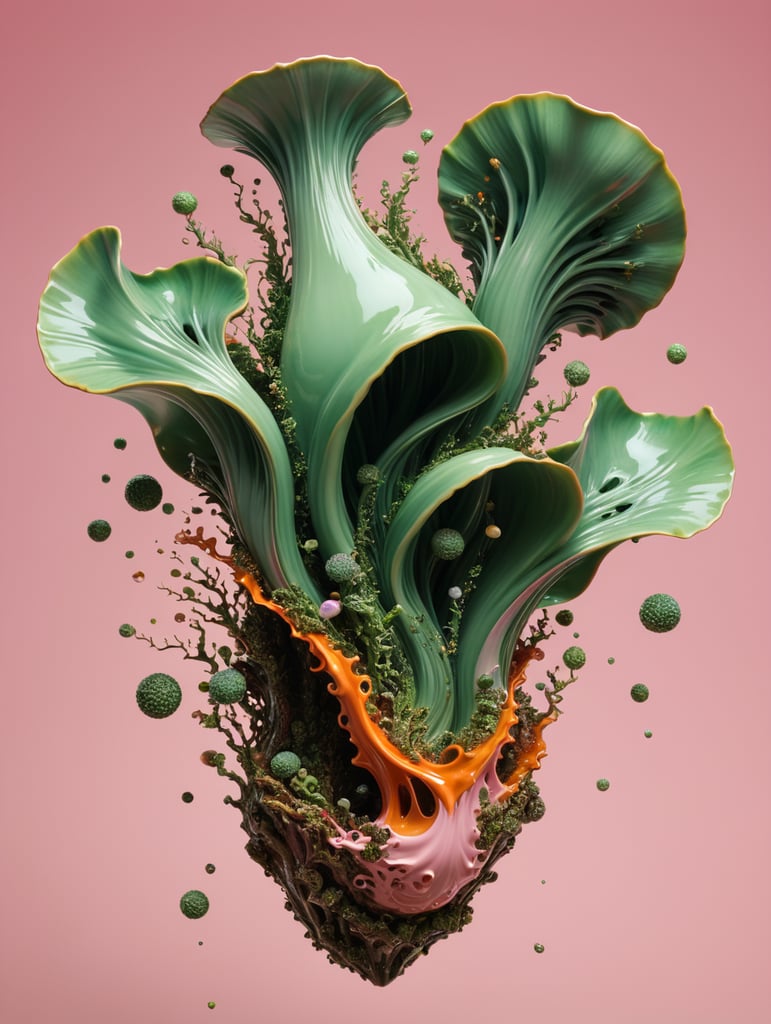 Premium Free ai Images | singular object floating in mid air trippy ...