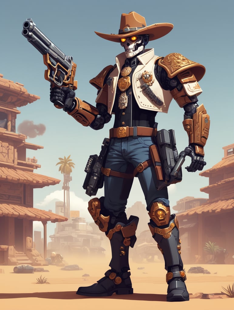 Premium Free ai Images | personaje principal de un juego en de tipo gun ...