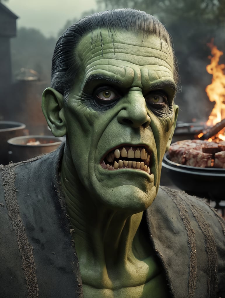 Premium Free ai Images | cartoon full body image of boris karloff as ...