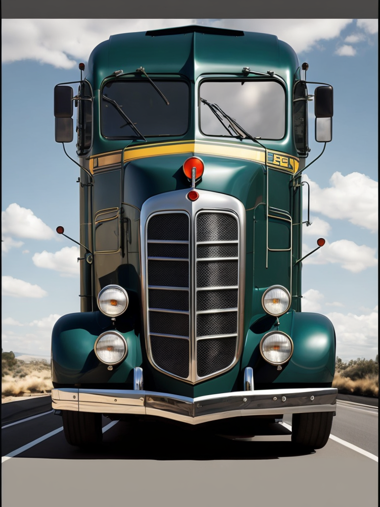 Lumenor AI Image Generation - flat nose truck cabover locomotive train ...