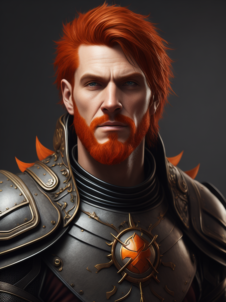 Lumenor AI Image Generation - warrior red head man