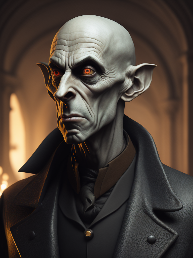 Lumenor AI Image Generation - nosferatu as the statue of david