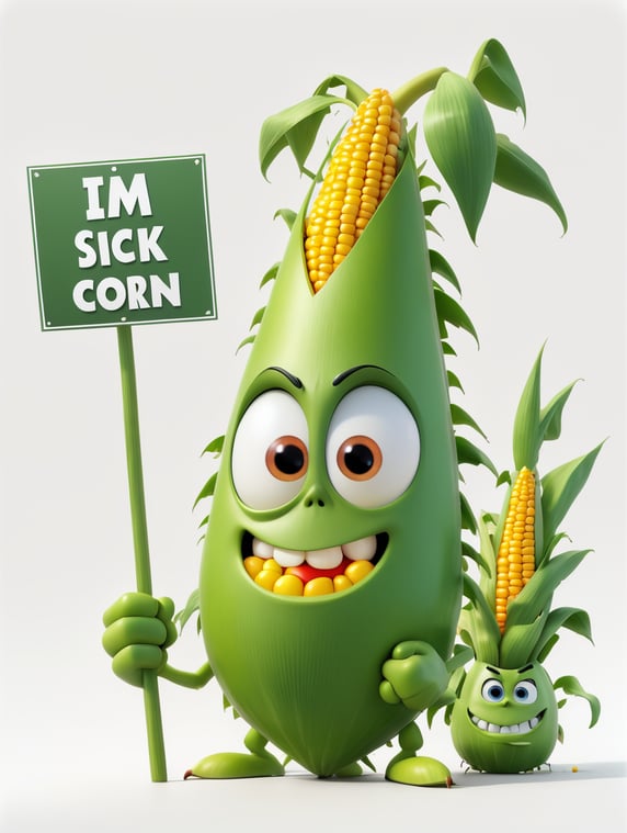Premium Free ai Images | realistic angry genetically modified corn ...