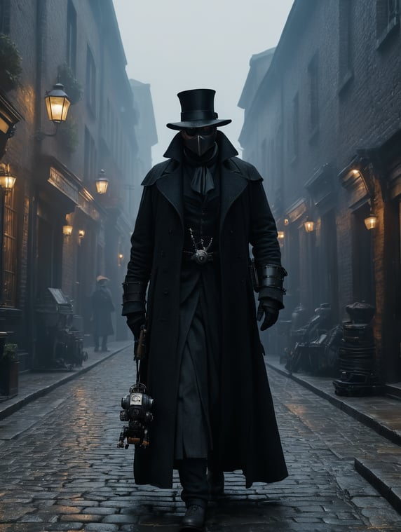 Premium Free ai Images | cinematic photography android plague doctor ...