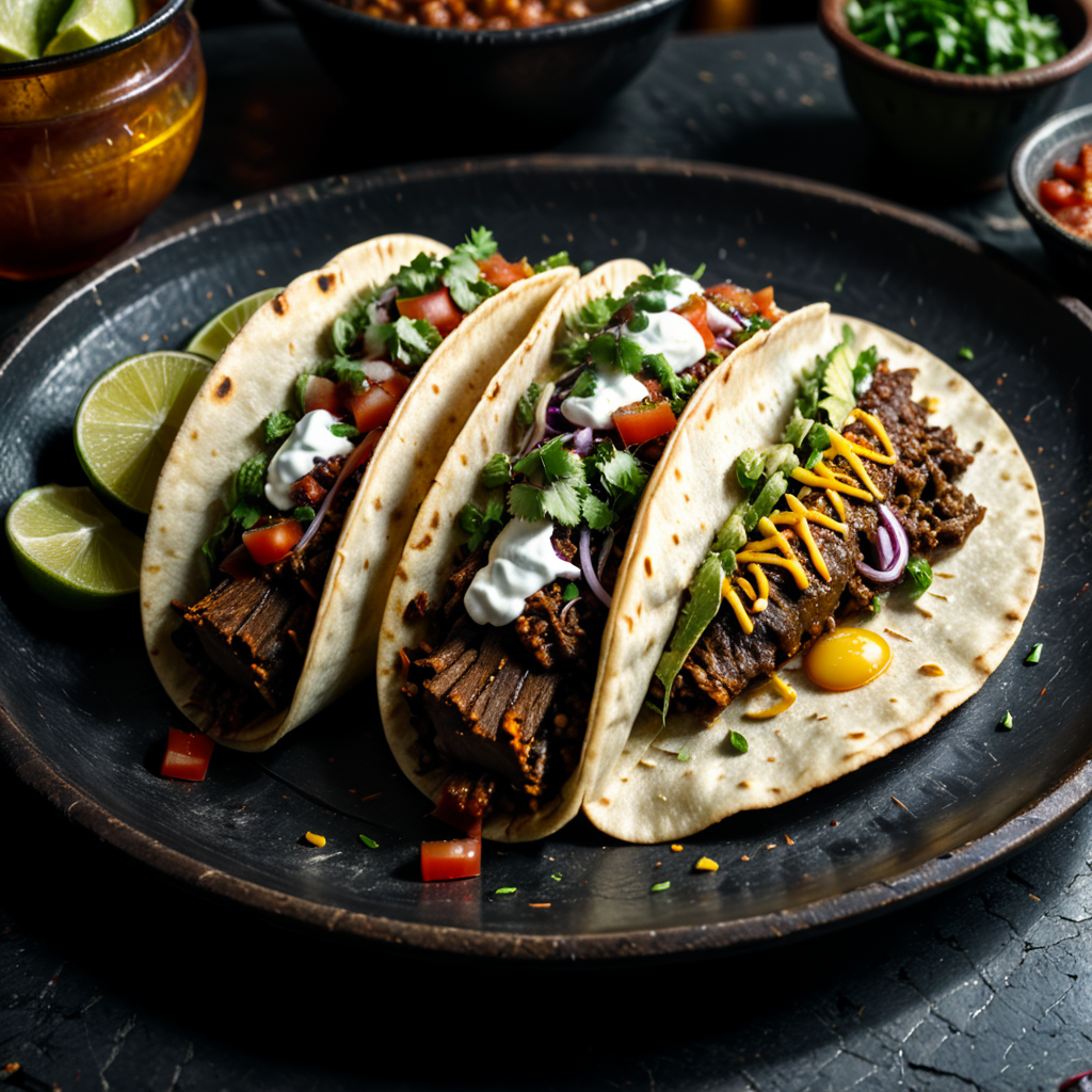 Premium Free ai Images | mexican tacos de cabeza in traditional market