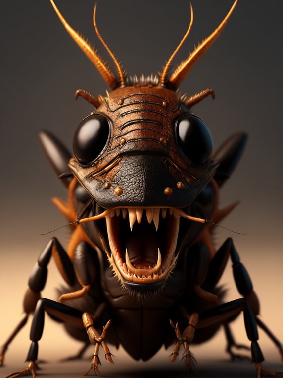Premium Free ai Images | very funny cockroach
