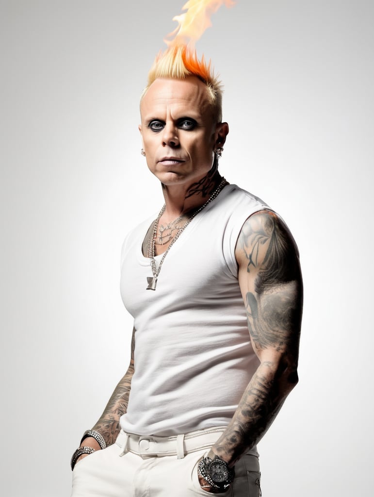 Premium Free ai Images | keith flint the prodigy fire starter