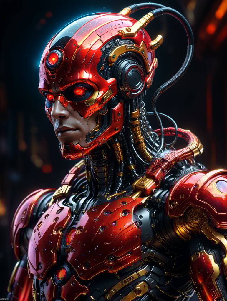Premium Free ai Images | cyborgtech cyberpunk humanoid being made of ...