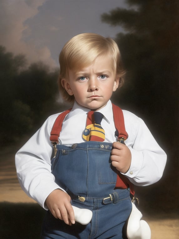 Premium Free ai Images | donald trump as kid