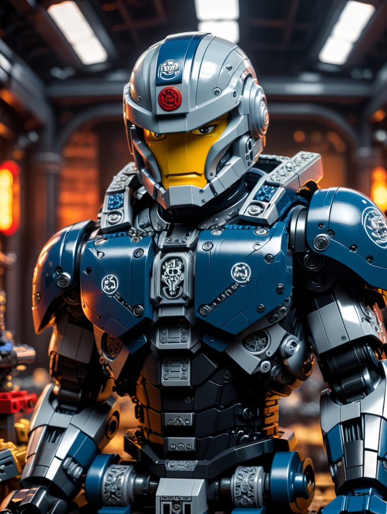 Premium Free ai Images | brand new lego set in the box featuring robocop