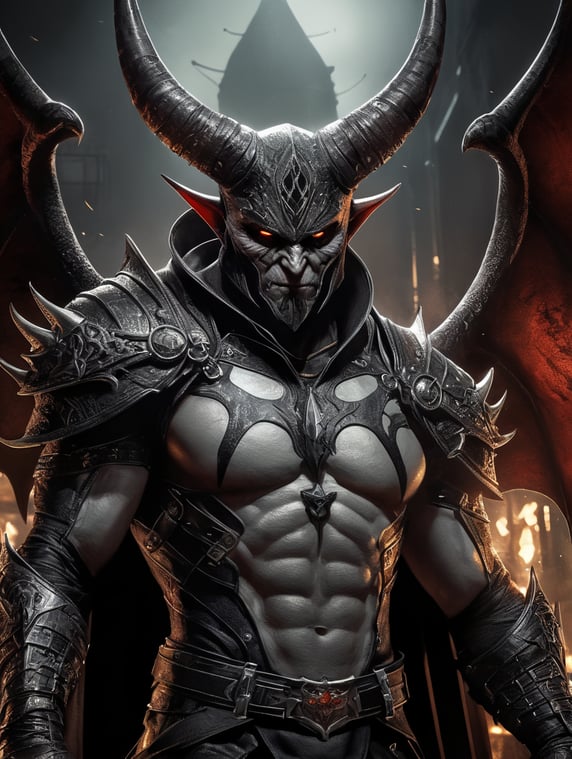 Premium Free ai Images | demon hunter in the style of hyper realistic ...