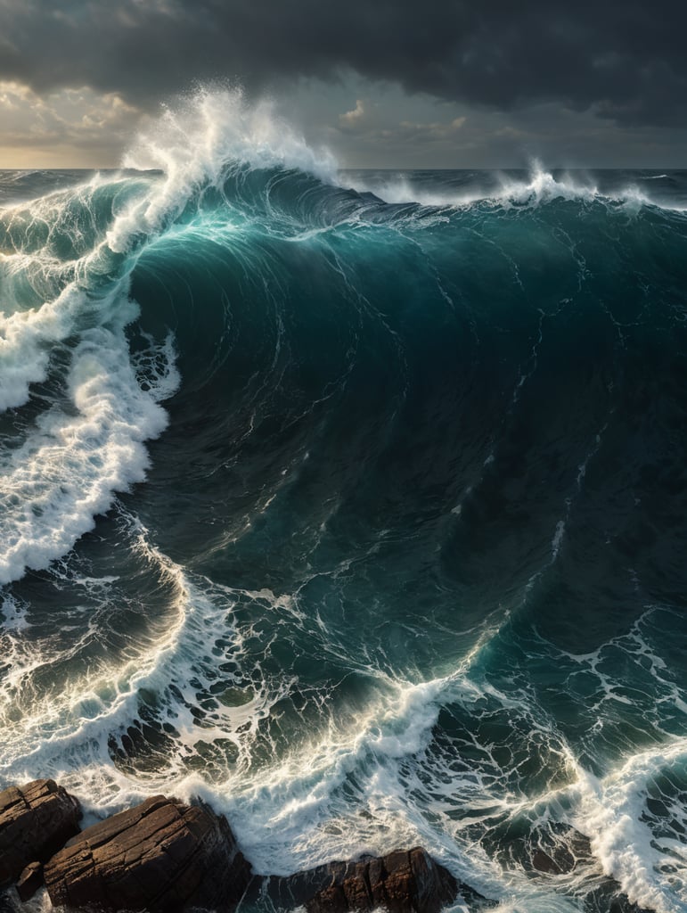 Premium Free ai Images | sea wave shape