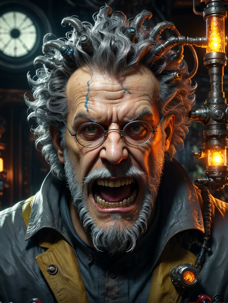 Premium Free ai Images | mad scientist of video games
