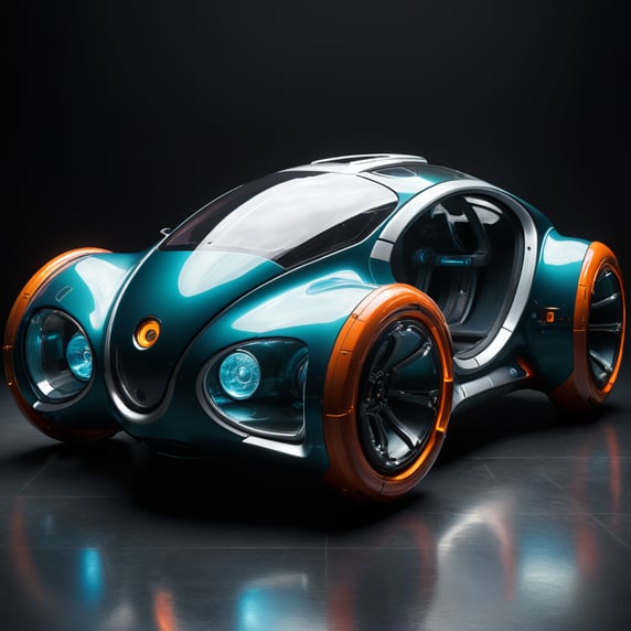 Premium Free ai Images | futuristic sci fi pod car flat design product ...