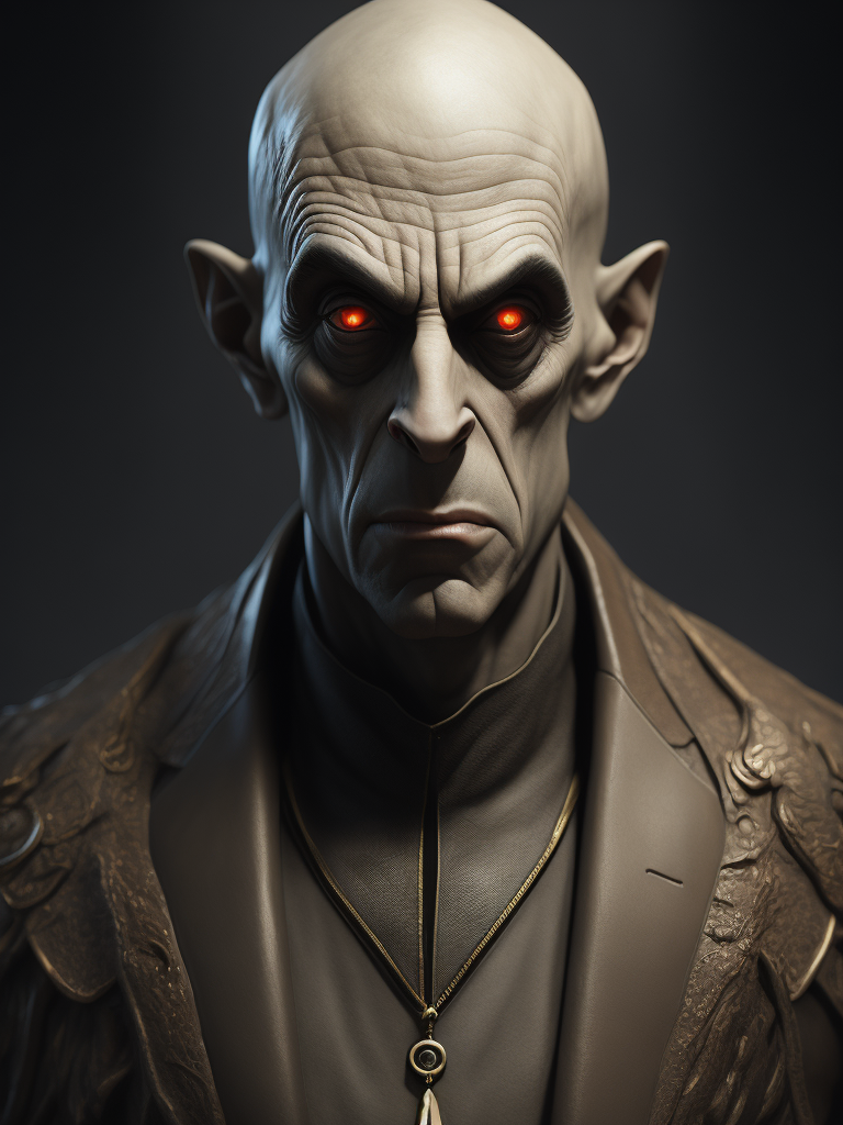 Lumenor AI Image Generation - nosferatu as the statue of david