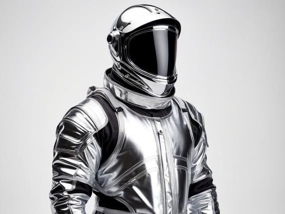 Premium Free ai Images | realistic photo of man wearing chrome ...