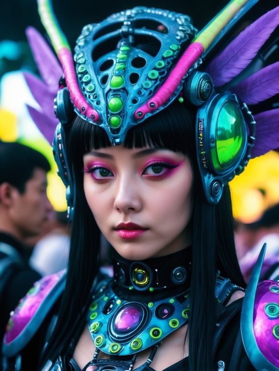 Premium Free ai Images | photorealistic portrait alien mech angels in ...