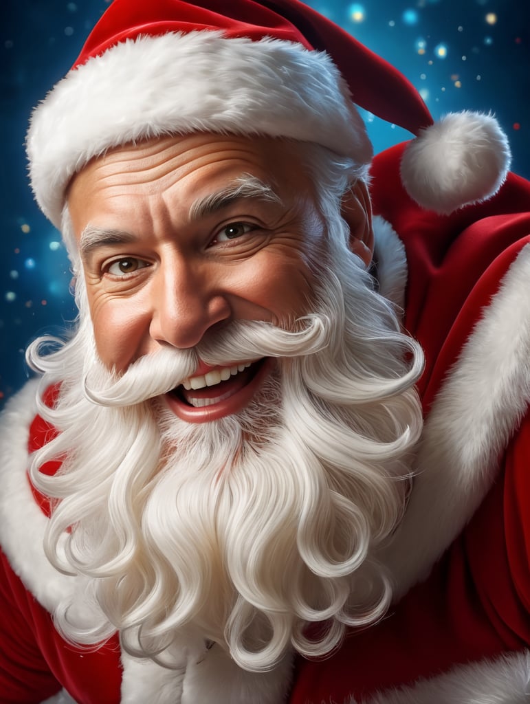 Premium Free ai Images | portrait of santa claus smiling whimsical ...