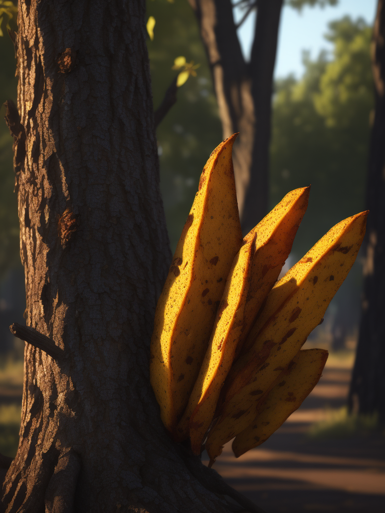 Lumenor AI Image Generation - fried chips growing on each branch tree
