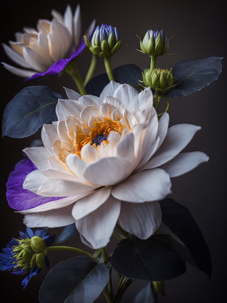 Lumenor AI Image Generation - flower dark deep colors dark atmosphere ...