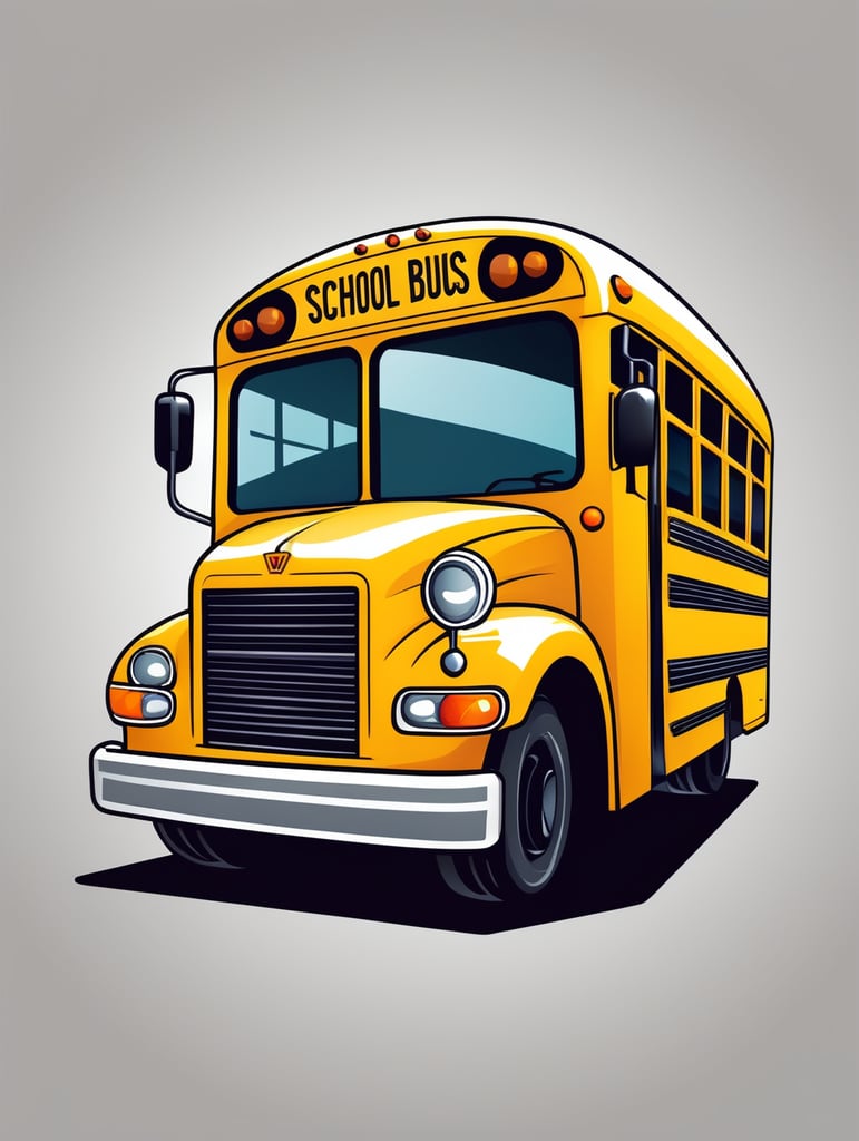 Premium Free ai Images | school bus vector logo mascot logo bright ...