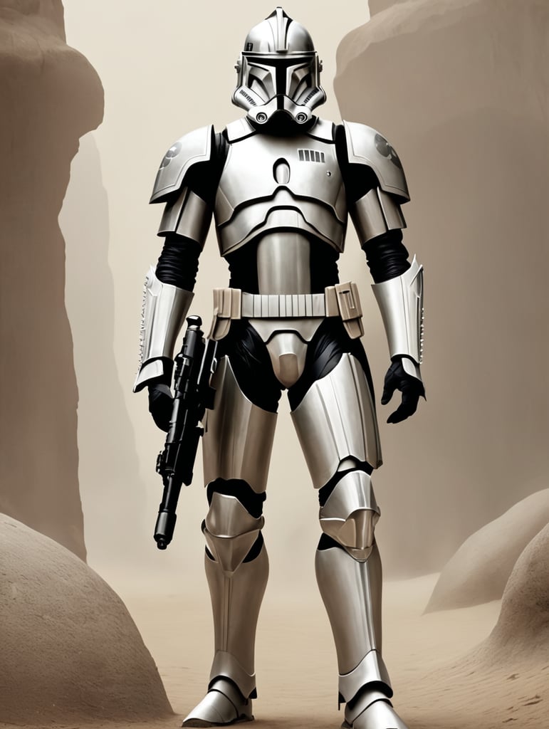 Premium Free ai Images | person in star wars clone armor