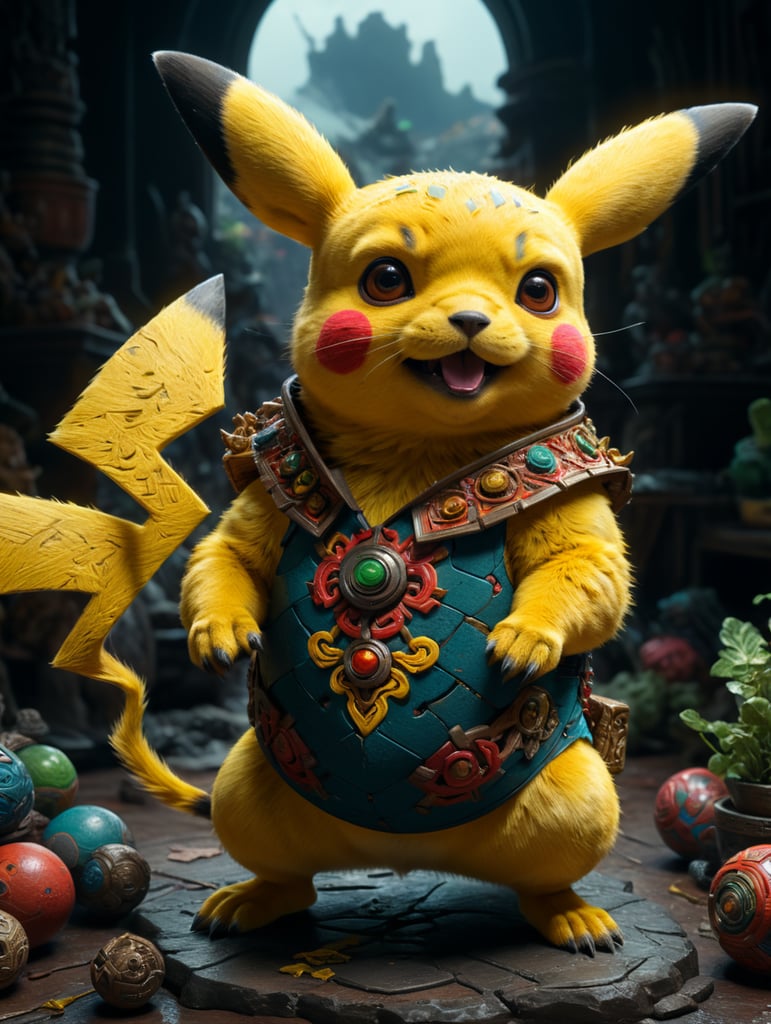Premium Free ai Images | mexican pikachu