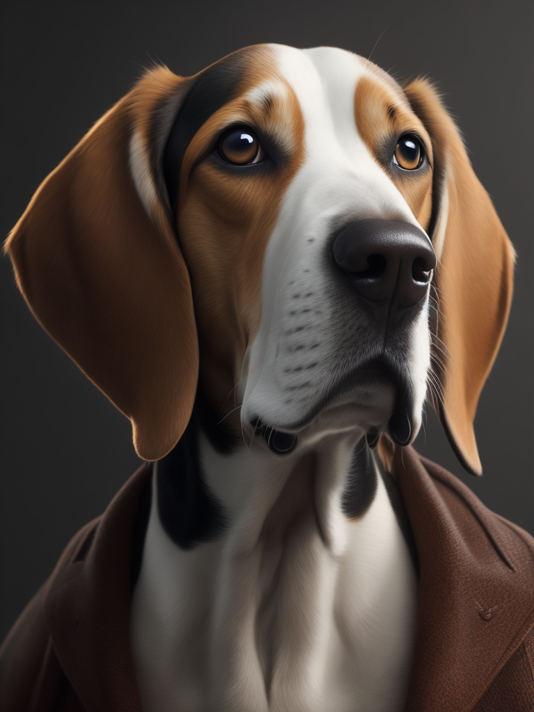 Lumenor AI Image Generation - beagle taking test