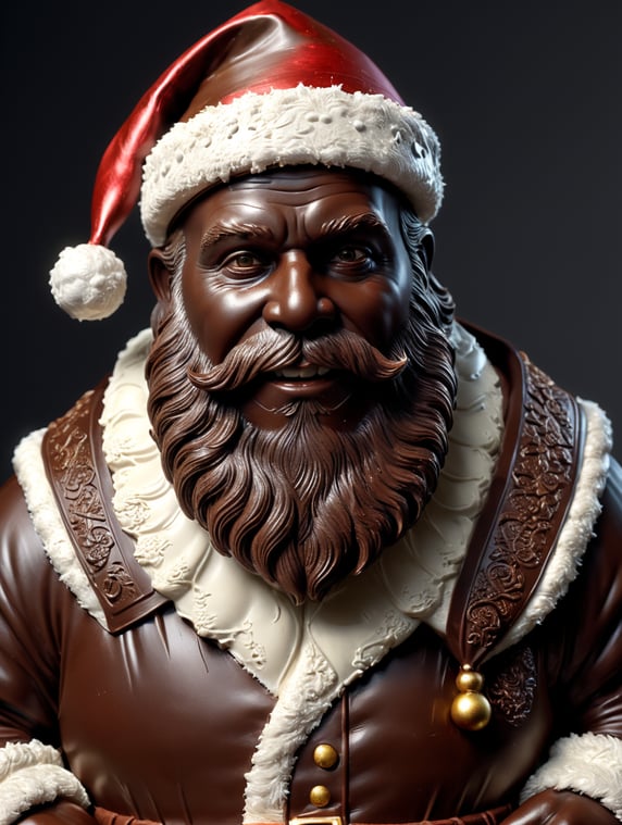 Premium Free ai Images | chocolate santa figure made from milk chocolate