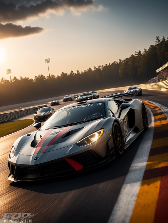 Premium Free ai Images | video game rendering of an epic race track ...