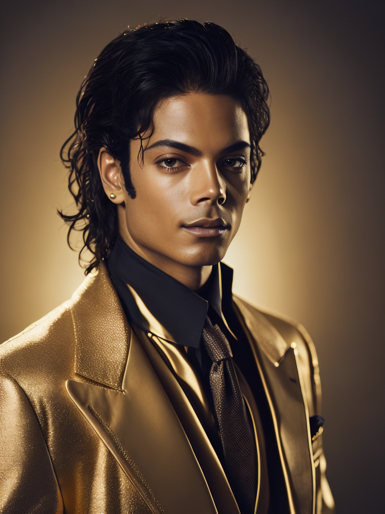Lumenor AI Image Generation - portrait of michael jackson dressed in ...